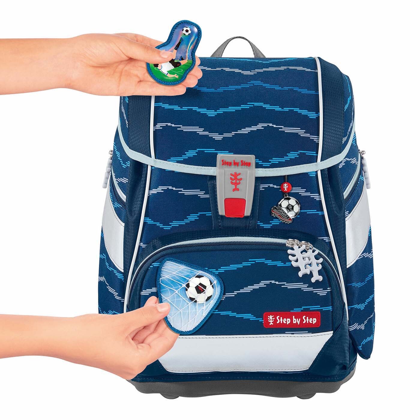 Step by Step Schulranzen Set 6tlg. 2in1 Plus Soccer Lars | Koffer-to-go