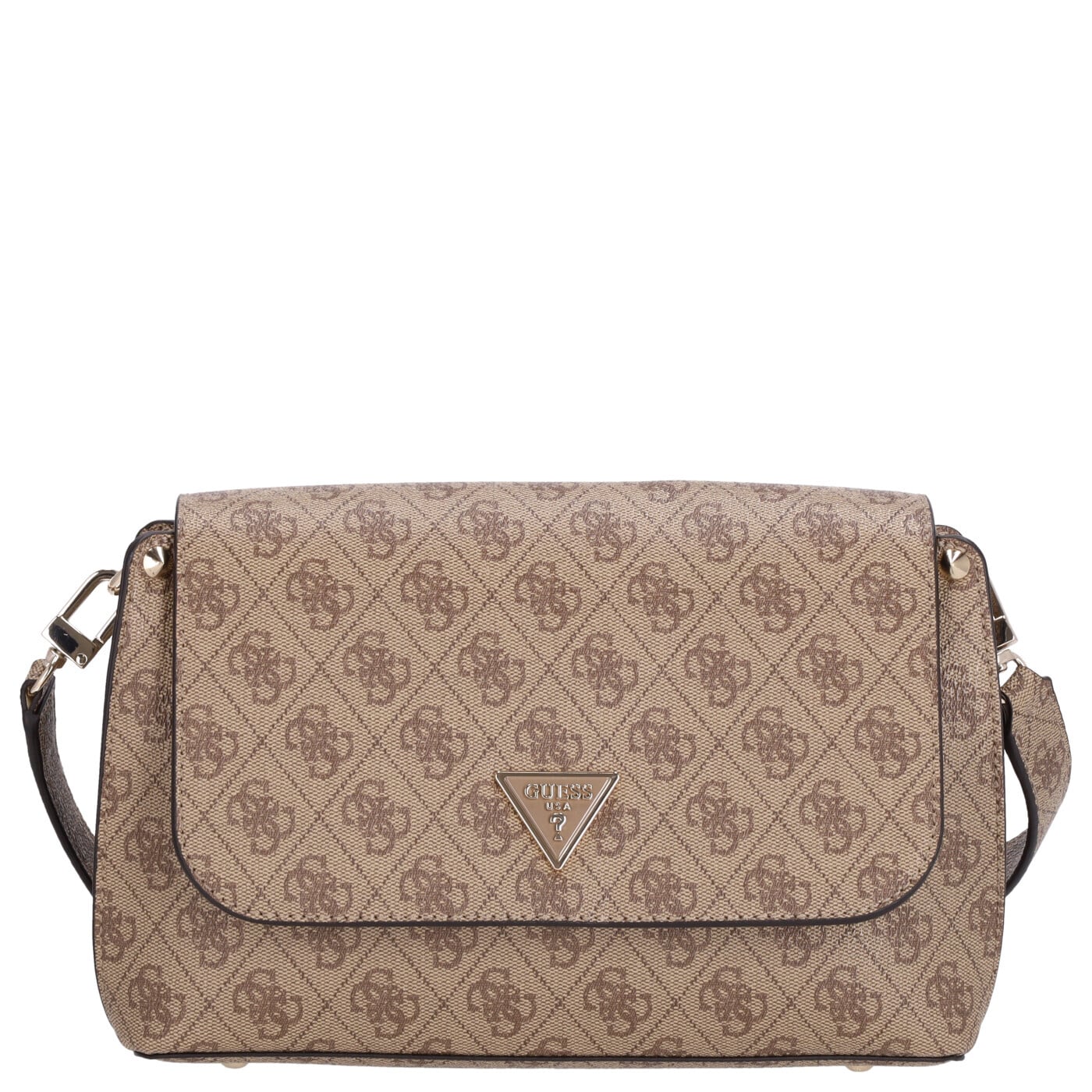 Guess Umhängetasche Meridian Flap Crossbody latte logo | Koffer-to-go