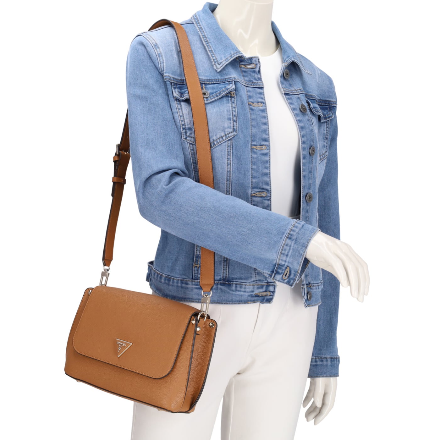 Guess Umhängetasche Meridian Flap Crossbody cognac | Koffer-to-go