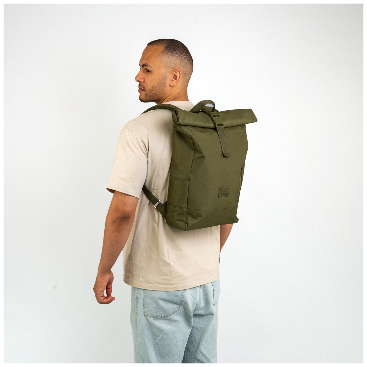 JOHNNY URBAN Rucksack Robin Rolltop Medium olive | Koffer-to-go