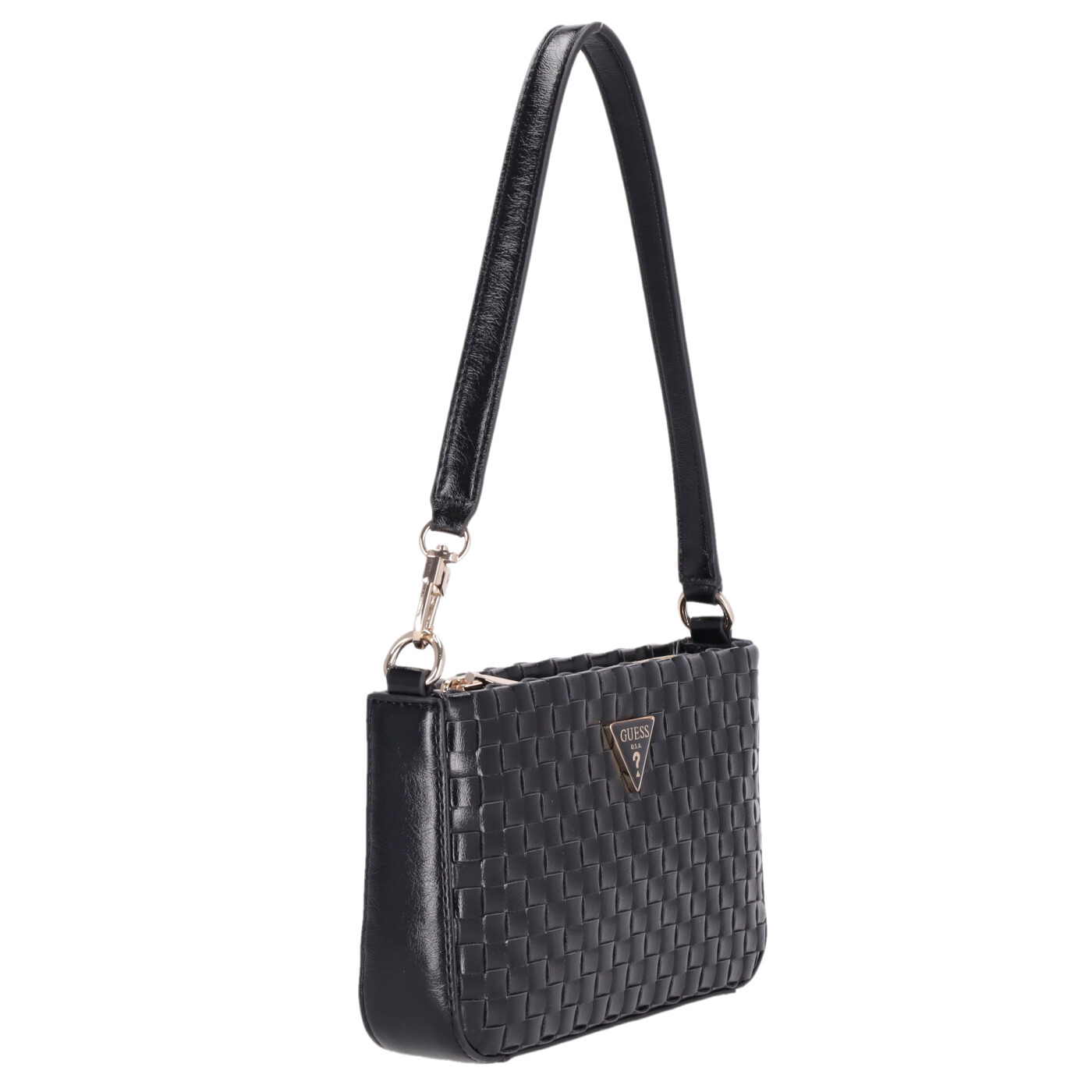 Guess Beuteltasche Twiller Mini Top Zip Shoulder Bag black | Koffer-to-go