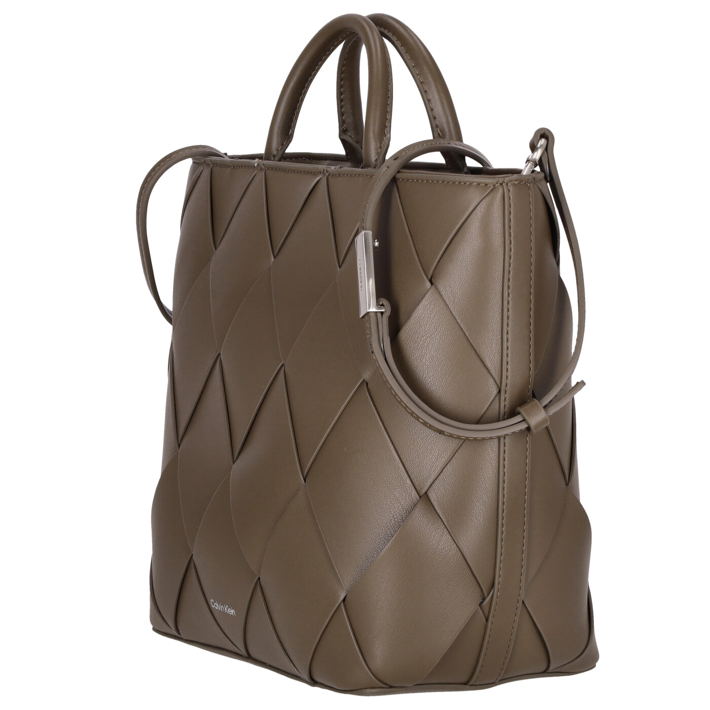 Calvin Klein Henkeltasche CK Woven Medium Tote teak | Koffer-Kopf