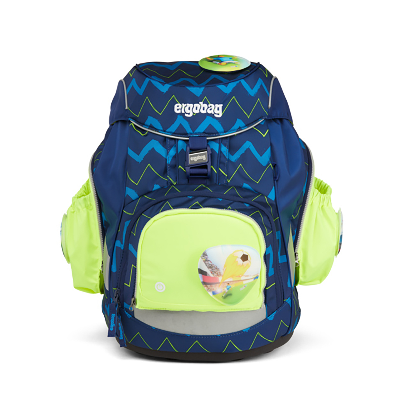 Ergobag Seitentaschen Zip-Set LED gelb | Koffer-to-go